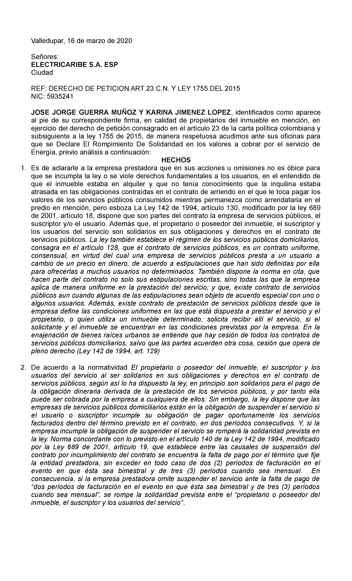 Rompimiento Solidaridad Electricaribe Karina - Valledupar, 16 de marzo ...