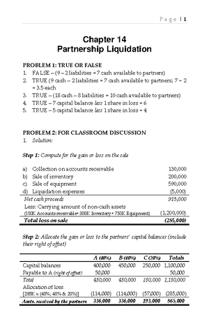 AFAR 1 Dayag Solution Manual Answer SoLMAN - Ad va nc e d Ac c o unting ...