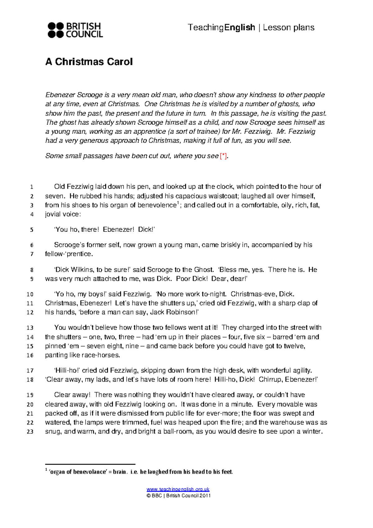 A Christmas Carol worksheet 1 1 - TeachingEnglish | Lesson plans ...