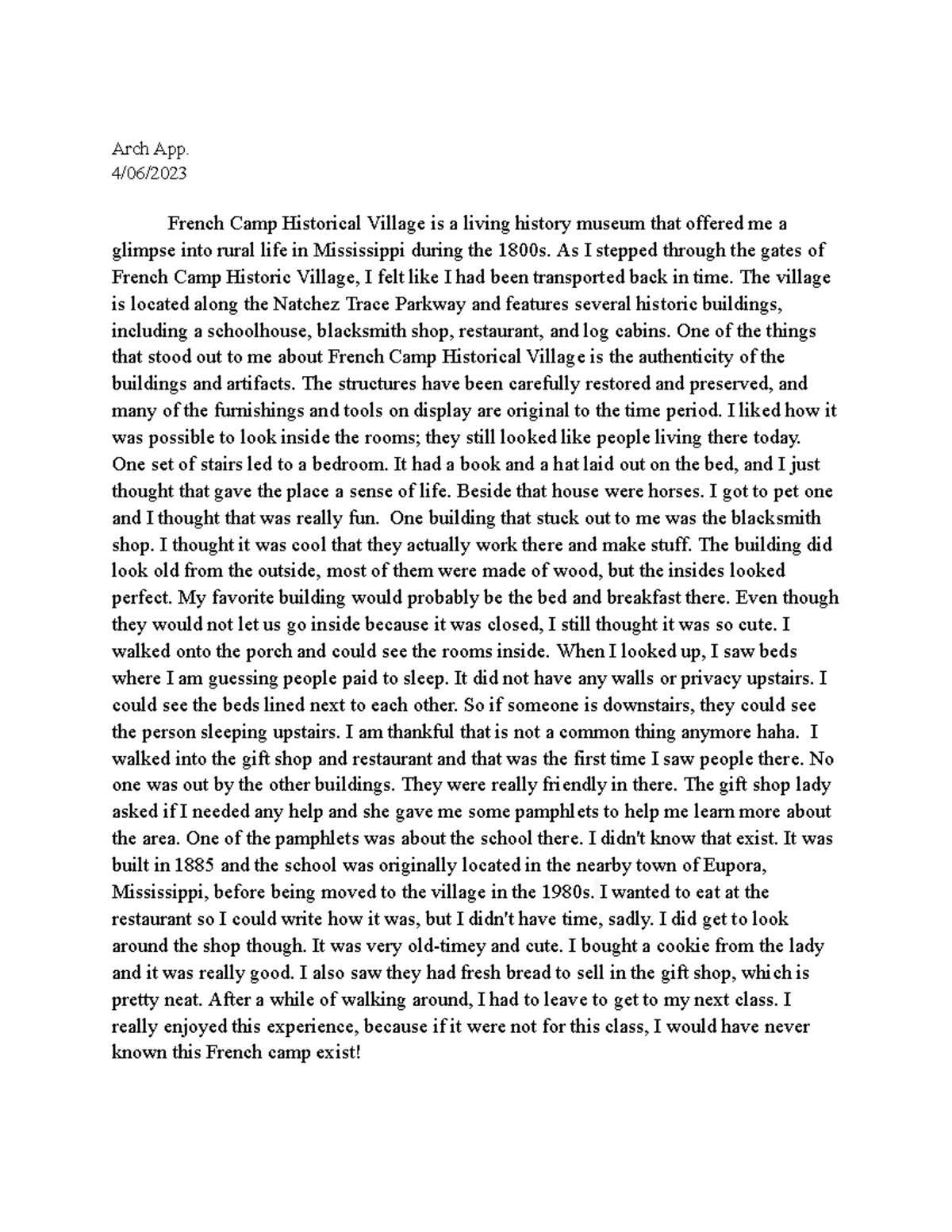 Untitled document (66) - Arch App. 4/06/ French Camp Historical Village ...