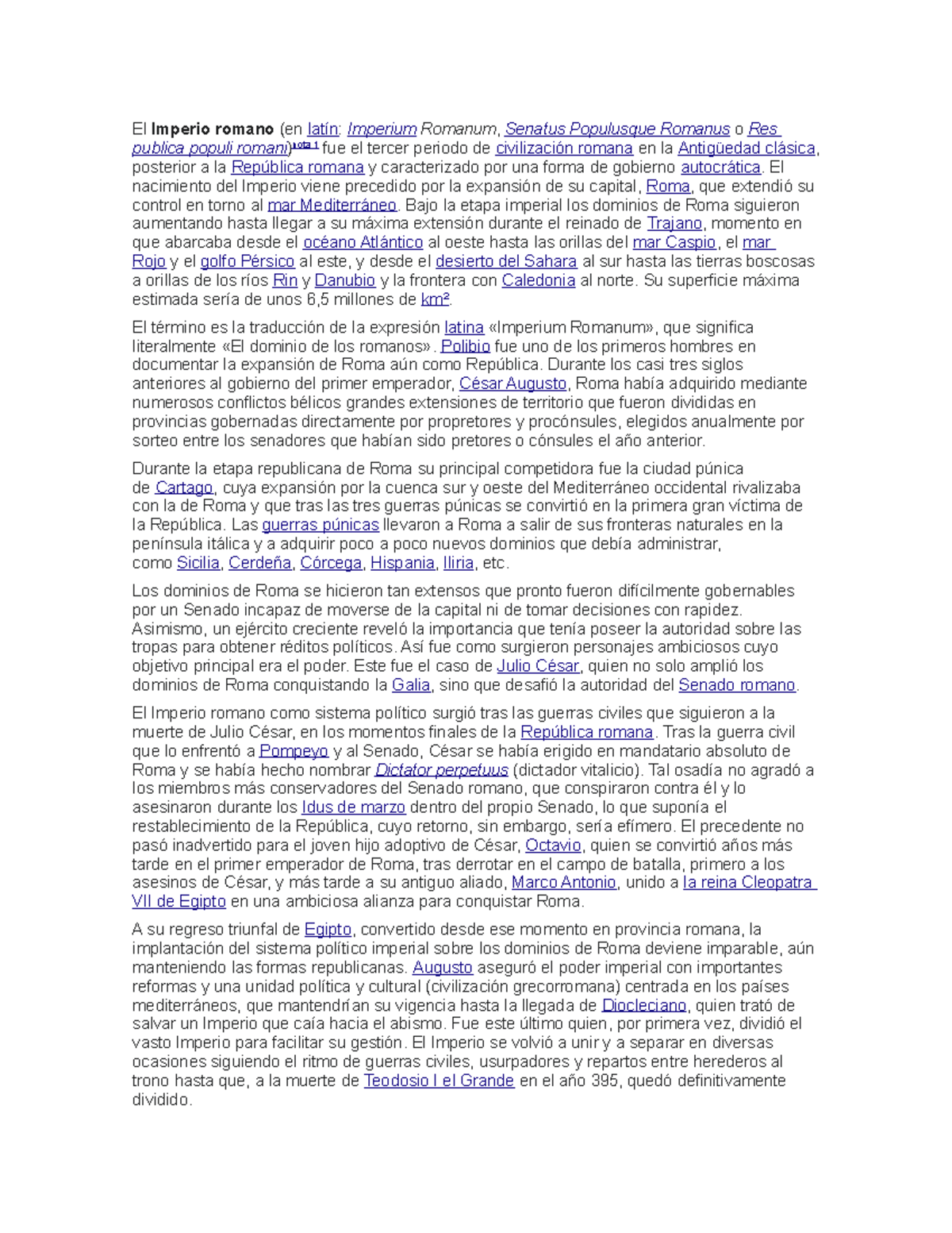 Imperio romano - Definición y resumen - El Imperio romano (en latín ...