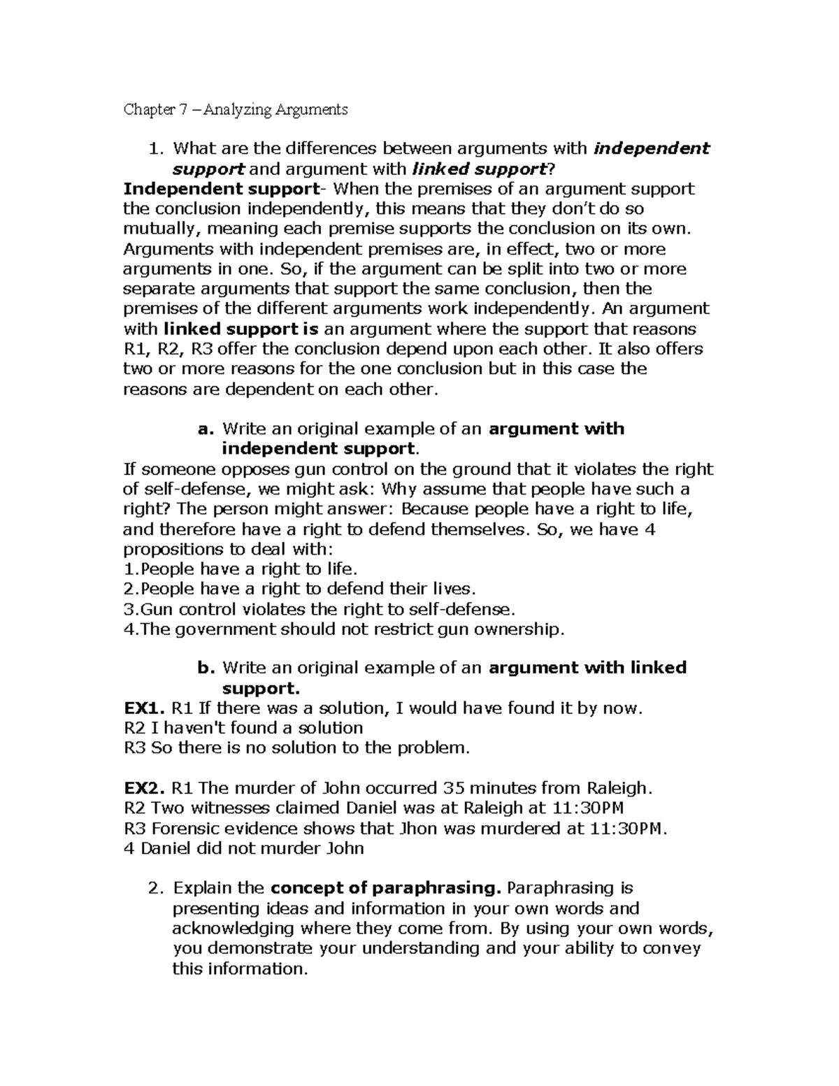 Chapter 7 Analyzing Arguments Dn Chapter 7 Analyzing Arguments What Are The Differences