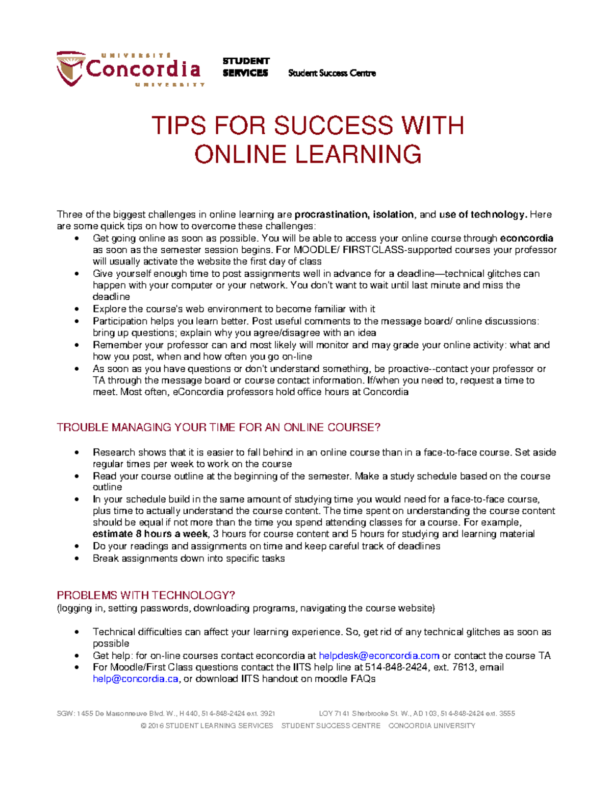 01 [useful tips] -tips for online learning - SGW: 1455 De Maisonneuve ...