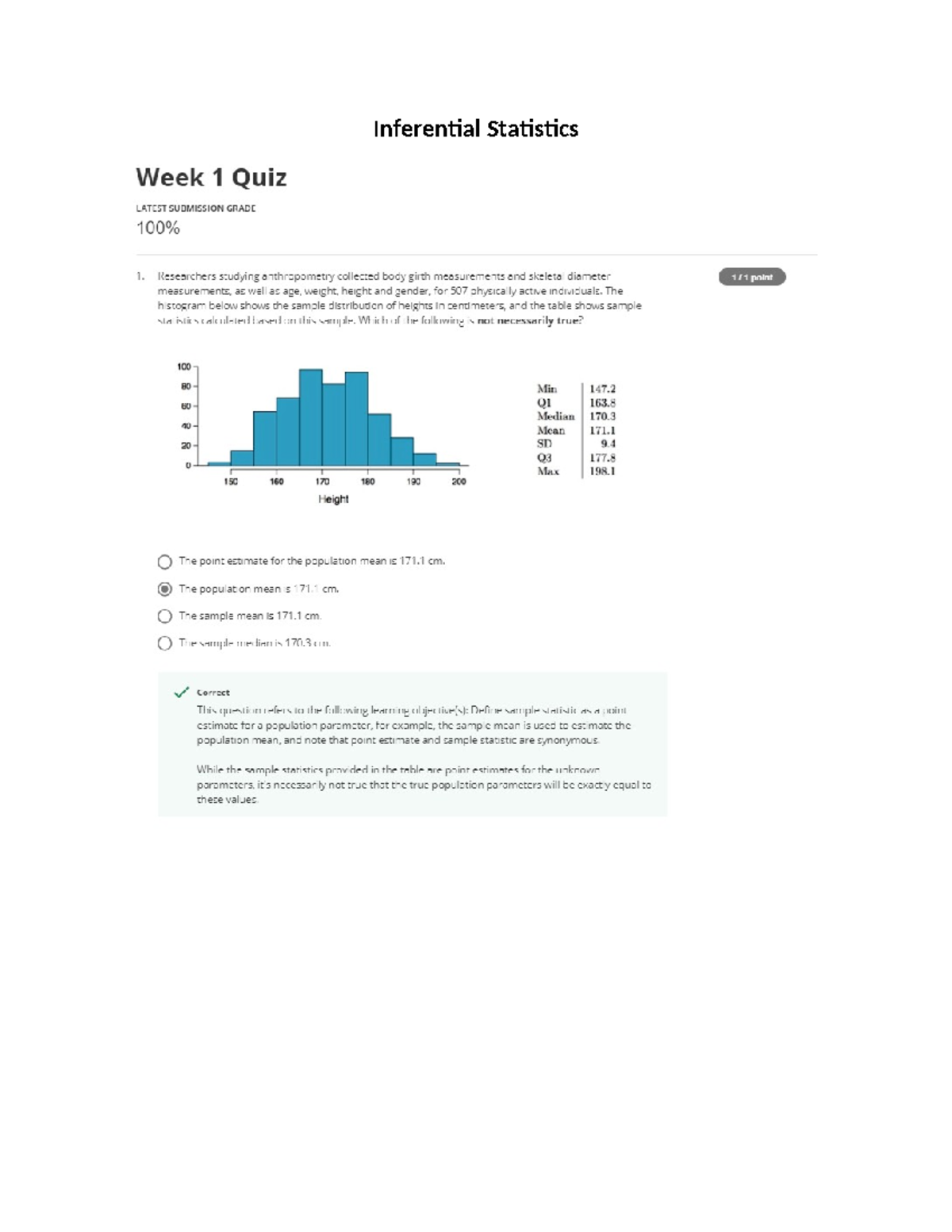Inferential Statistics Week 1 4 - Civil Engineering - Inferential ...