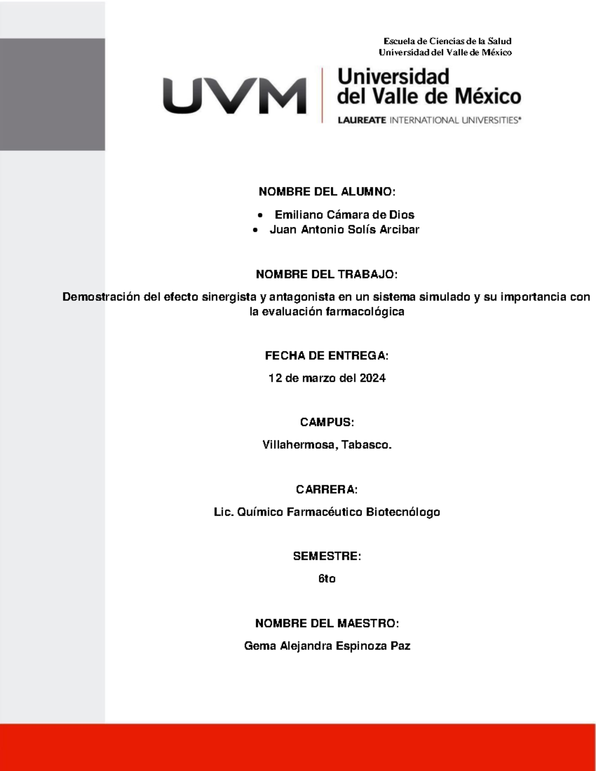 Reporte Practica 2 Obsim - Escuela de Ciencias de la Salud Universidad ...