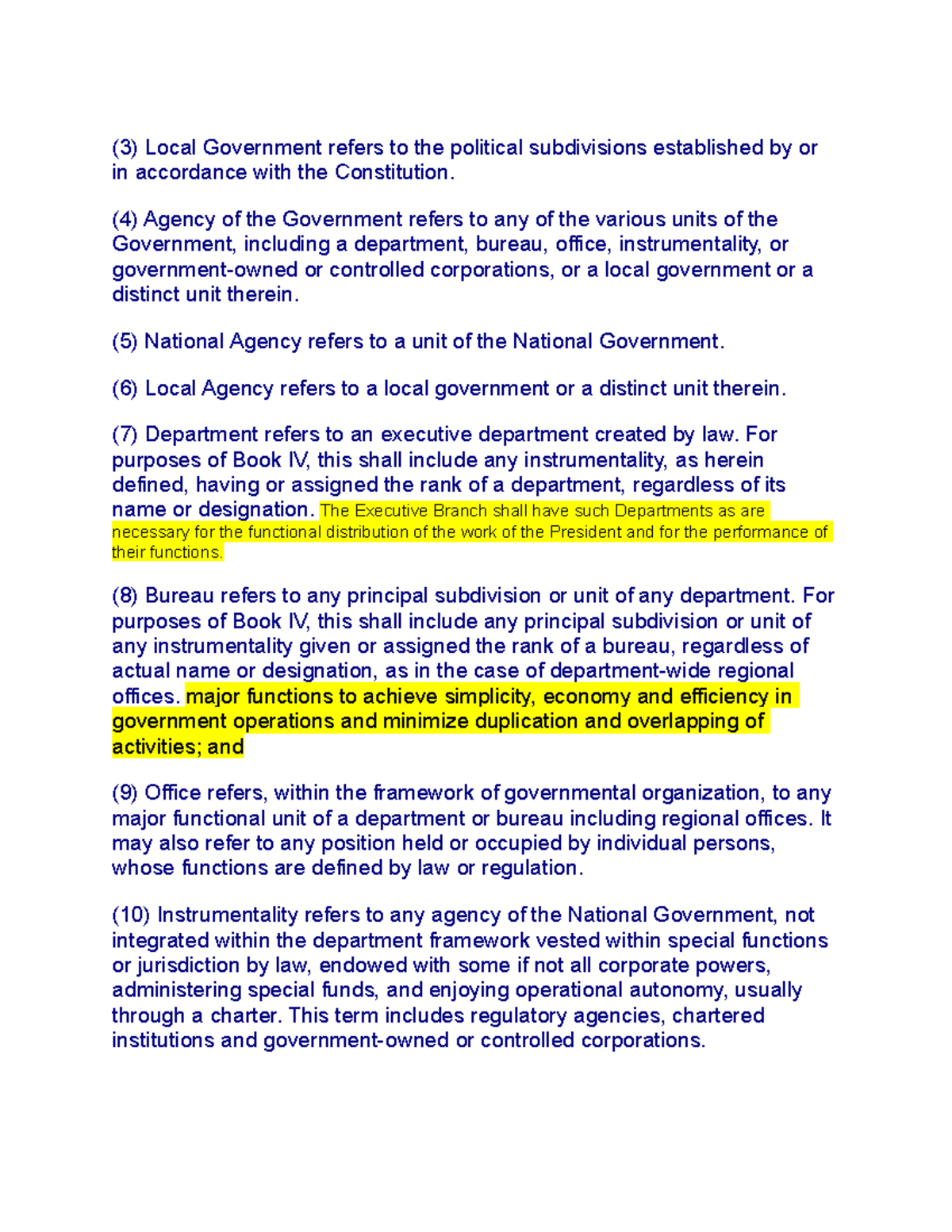 Admin - (3) Local Government refers to the political subdivisions ...