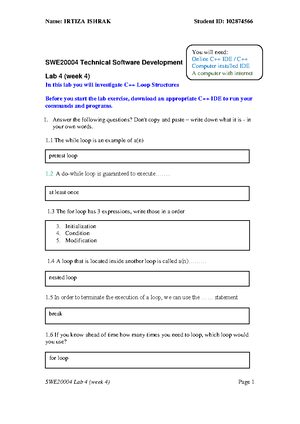 SWE2000 4 Assignment Report Template - SWE20004 Technical Software ...