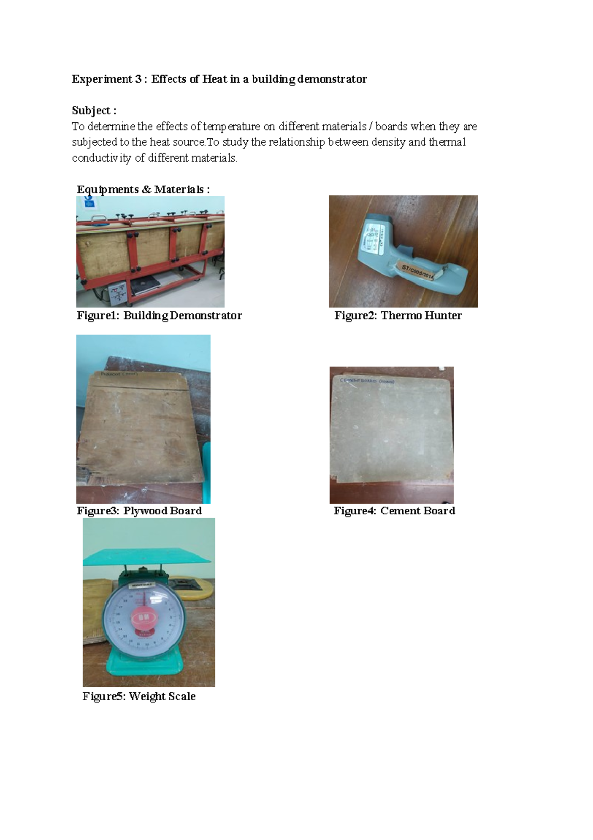 Bss Lab Report (Effects of Heat in a building demonstrator ...