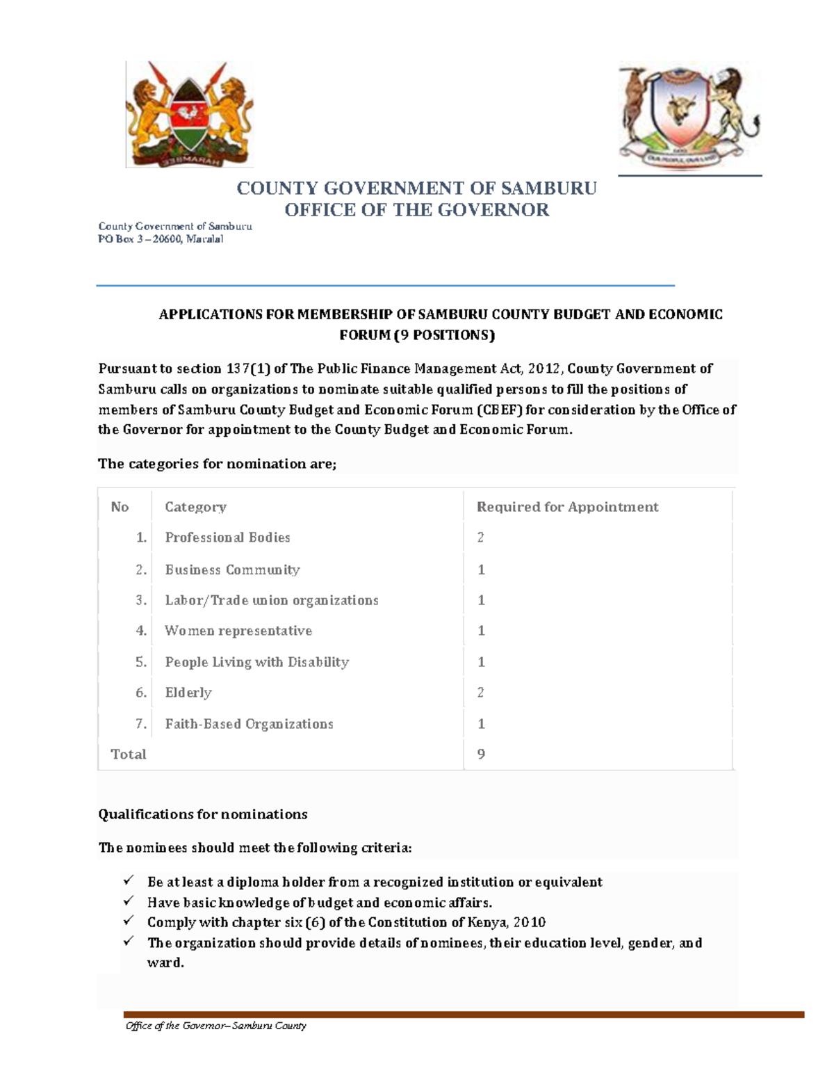 CBEF-Advert-Final - Office of the Governor– Samburu County COUNTY ...