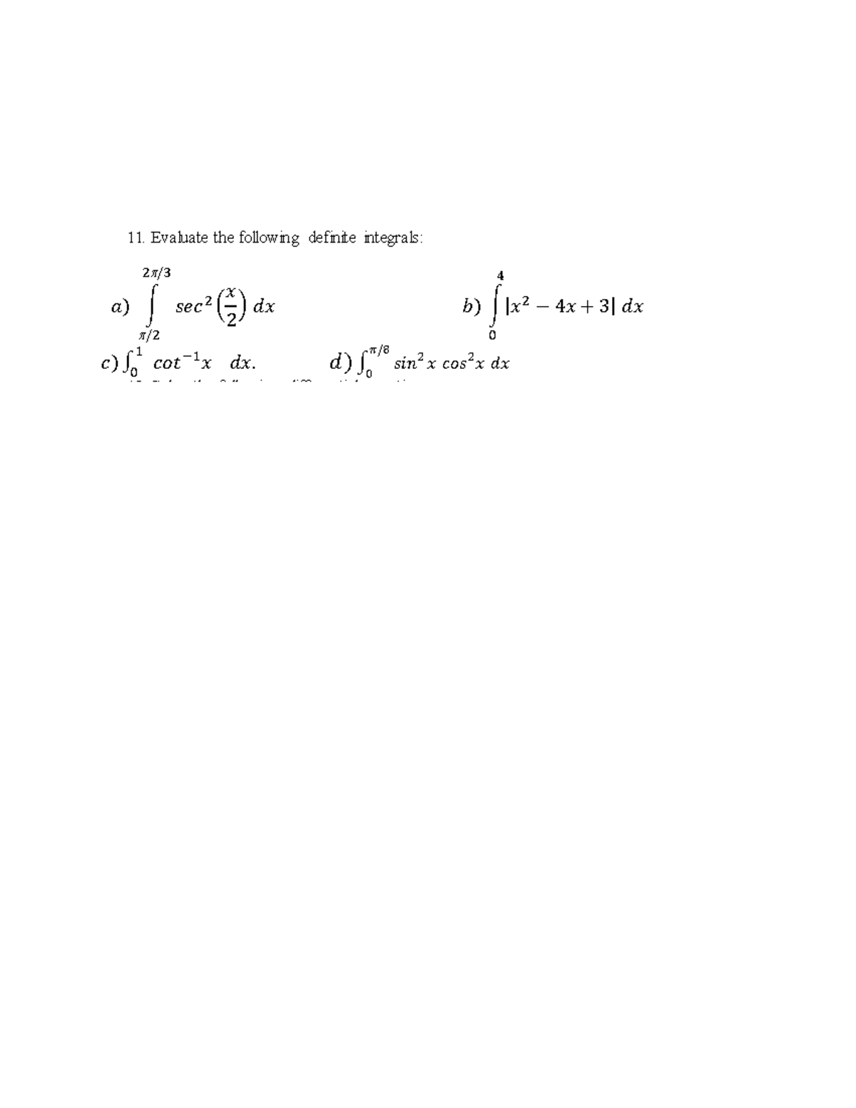 Evaluating Indefinite Integrals