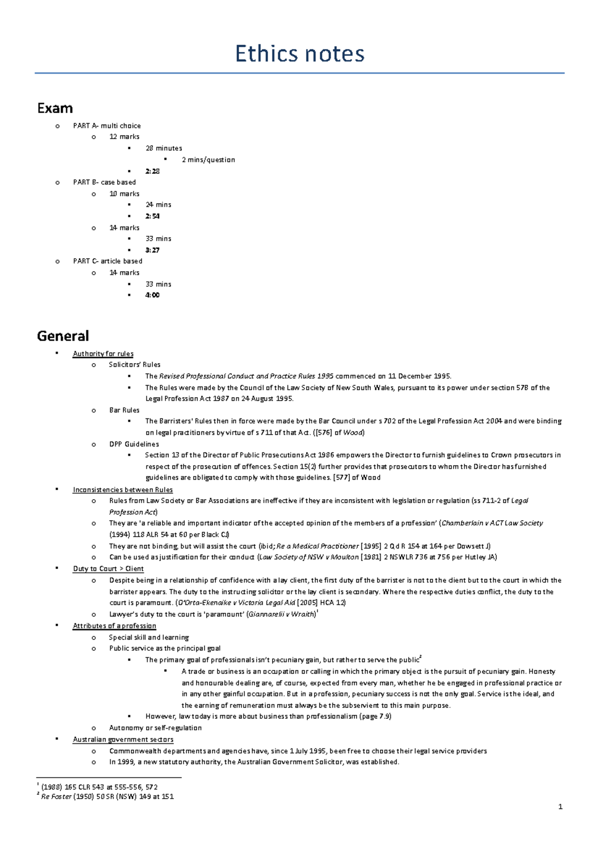 Detailed Ethics Notes 130315 copye - Ethics'notes! Exam% o PART!A ...