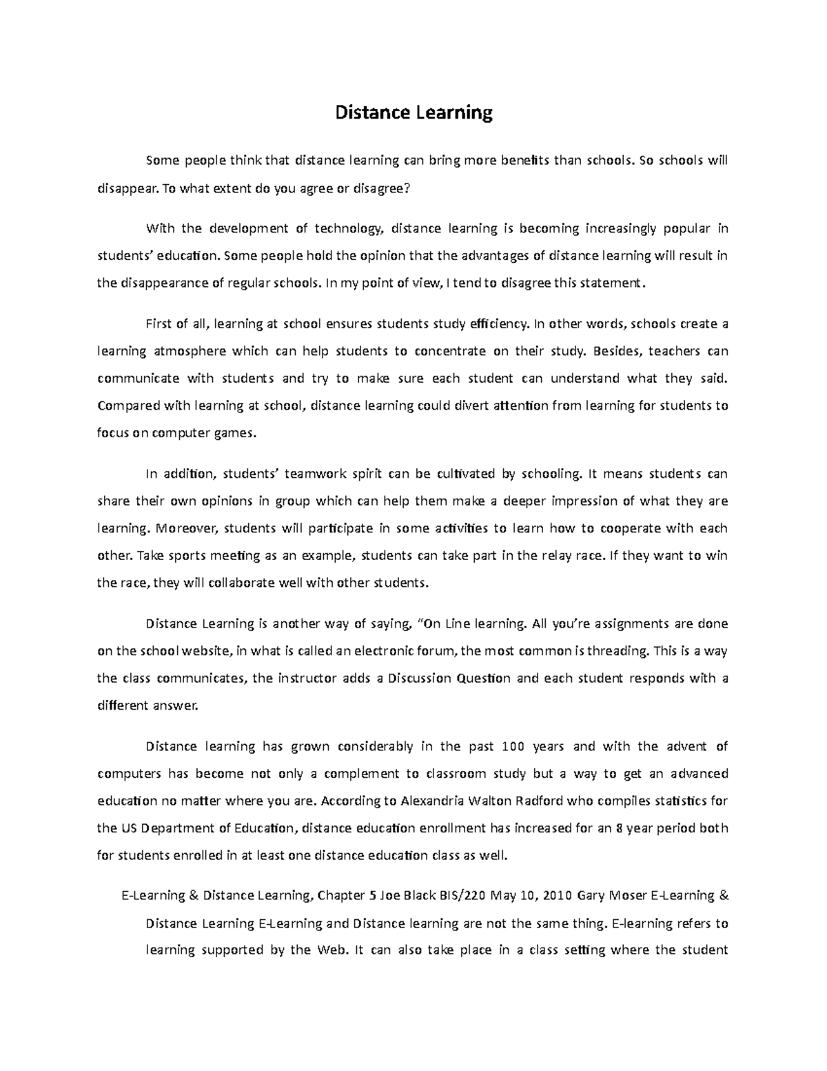 Distance Learni-WPS Office - Distance Learning Some people think that ...