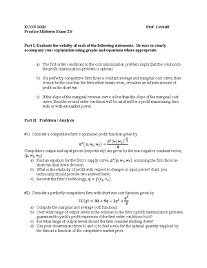 Midterm 1 Winter 2019 - DO NOT OPEN YOUR EXAM!! Econ 100A, Midterm 1 Last Name: Wed, Jan 23rd ...