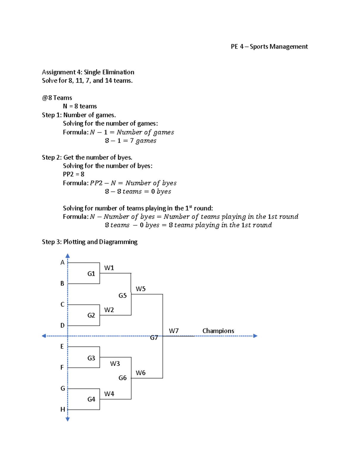 Assignment 4 - Single Elimination - Jose Alfonso F. Fabe PE 4 – Sports ...