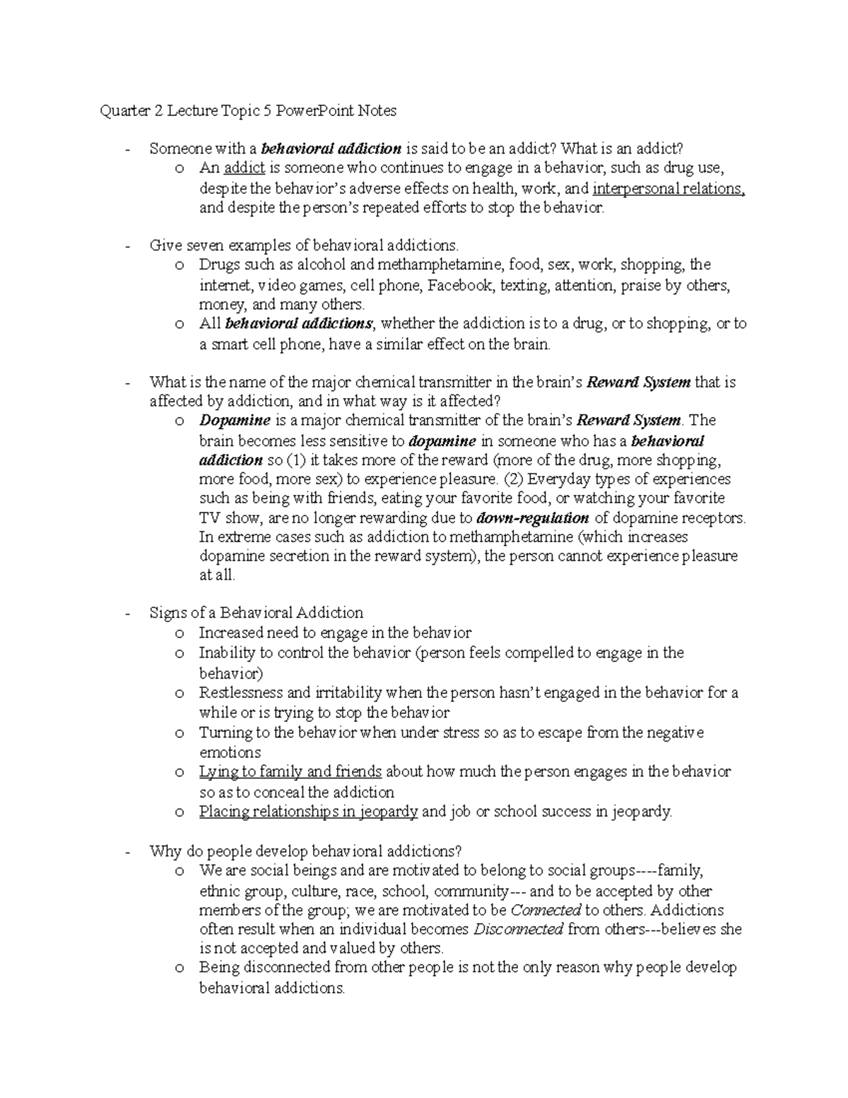 PSY110 Quarter 2 Lecture Topic 5 PowerPoint Notes - Quarter 2 Lecture ...