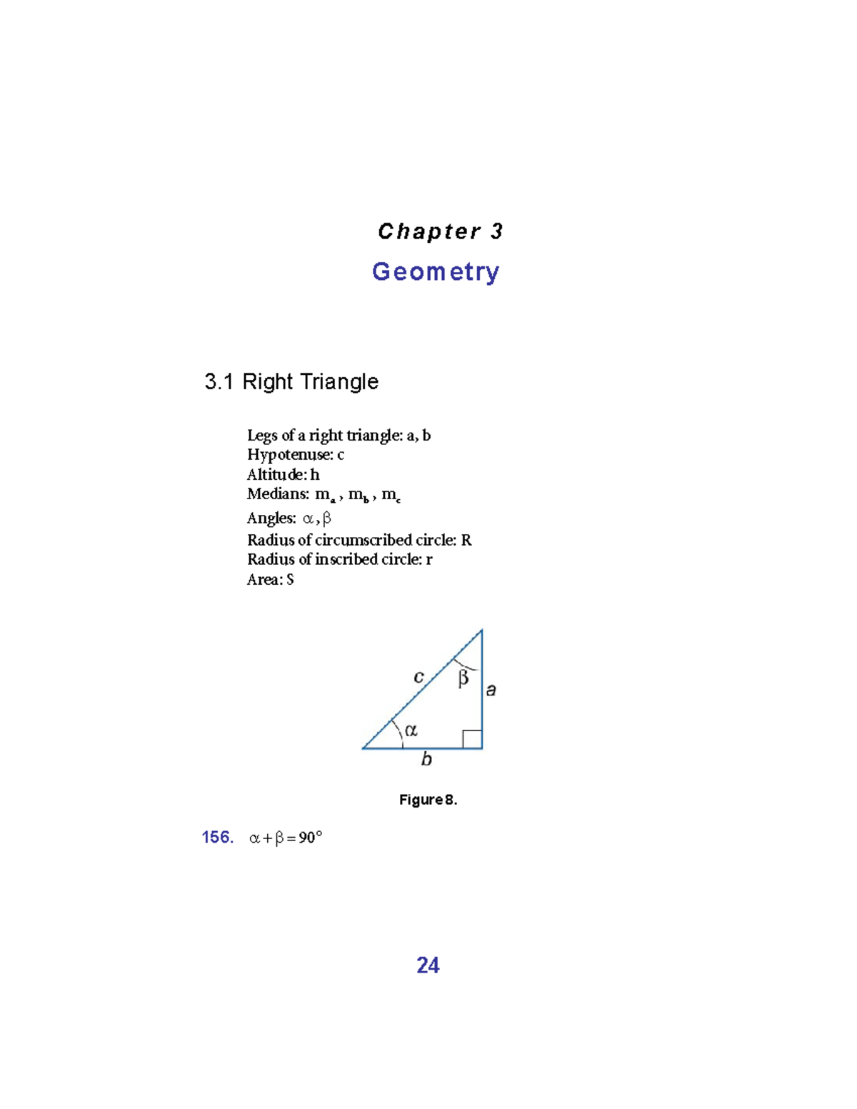 Geometric Formulae - Lecture notes 1 - Chapter 3 Geometry = = = = 3 ...