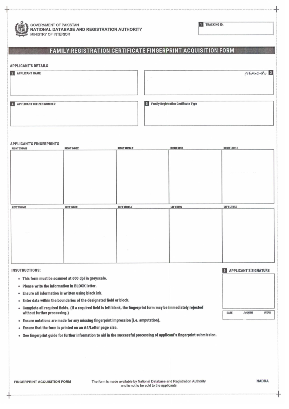 FRC-Fingerprint-Form - Crime And Delivery - Studocu