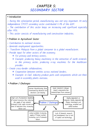 ECO261 ( Chapter 2) - 2. Background of Malaysian Economic Development 2 ...