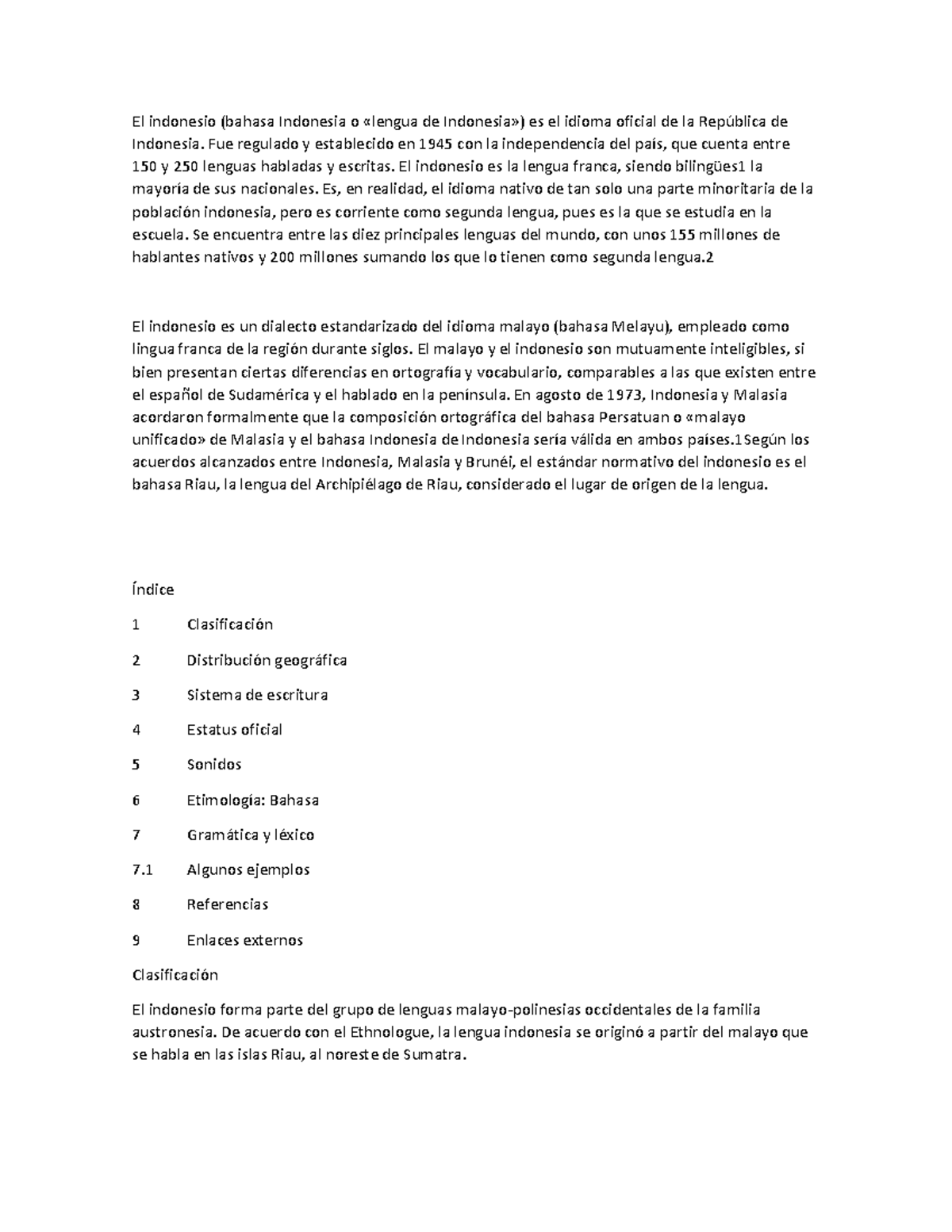 Idioma indonesio y su historia y hechos en lo que paso - El indonesio ...
