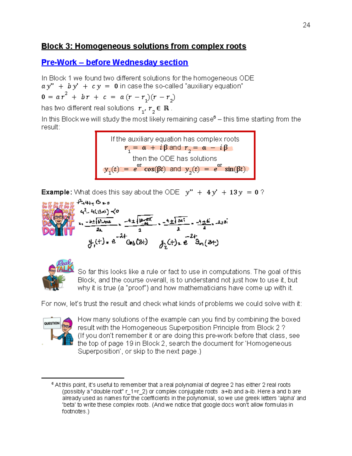 1-3 Pre Work - 1-3 Pre Work - 24 Block 3: Homogeneous solutions from ...