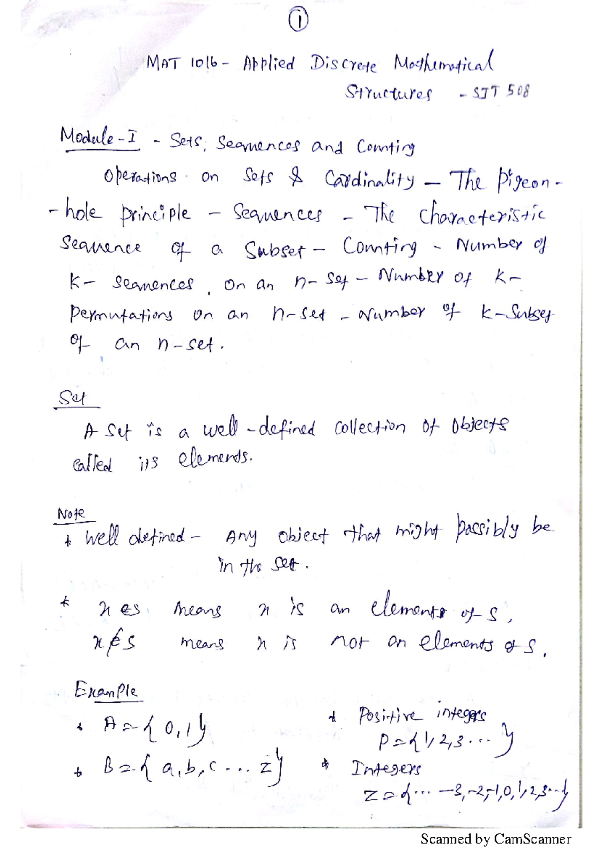 1-Module 1-imp - Useful in exam time - Discrete Mathematics - Studocu