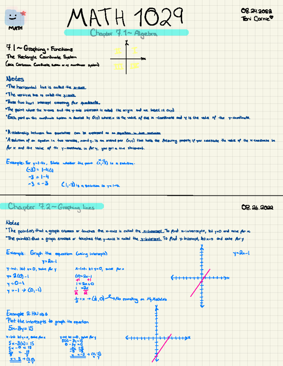 1. Chapter 7 - Math - MATH 1029 - Studocu