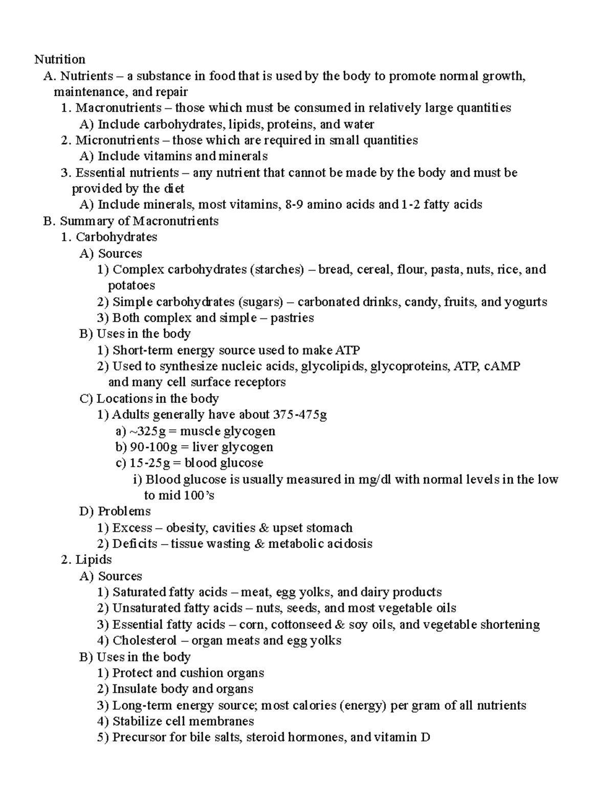 101 51d85ecb218445 c Nutrition Metabolism Body Temp Notes - Nutrition A ...