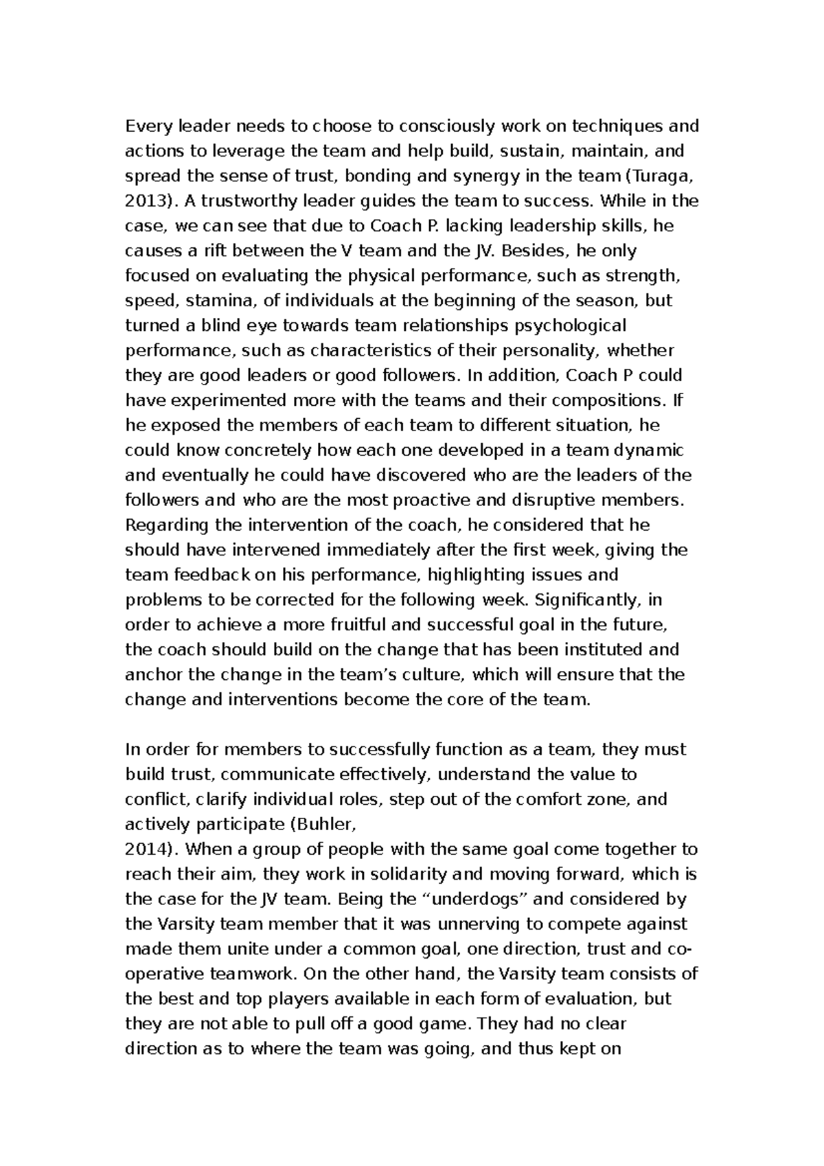 Teamwork assignment - Every leader needs to choose to consciously work ...