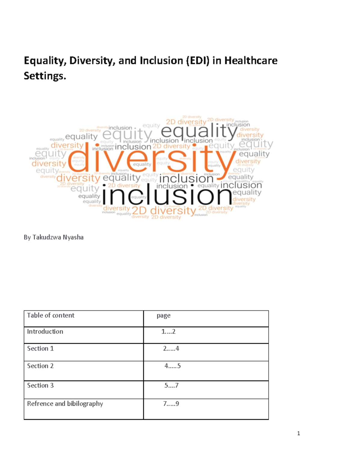 Document 50 - Equality, Diversity, and Inclusion (EDI) in Healthcare ...