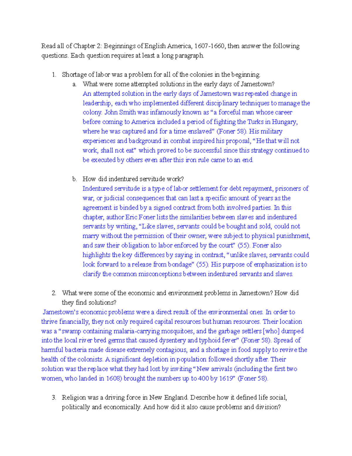KAYLA KIM- Chapter 2 Guided Reading Questions - Read all of Chapter 2 ...