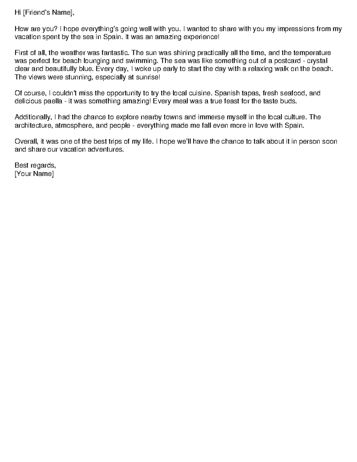 Eng - letter - Hi [Friend’s Name], How are you? I hope everything’s ...