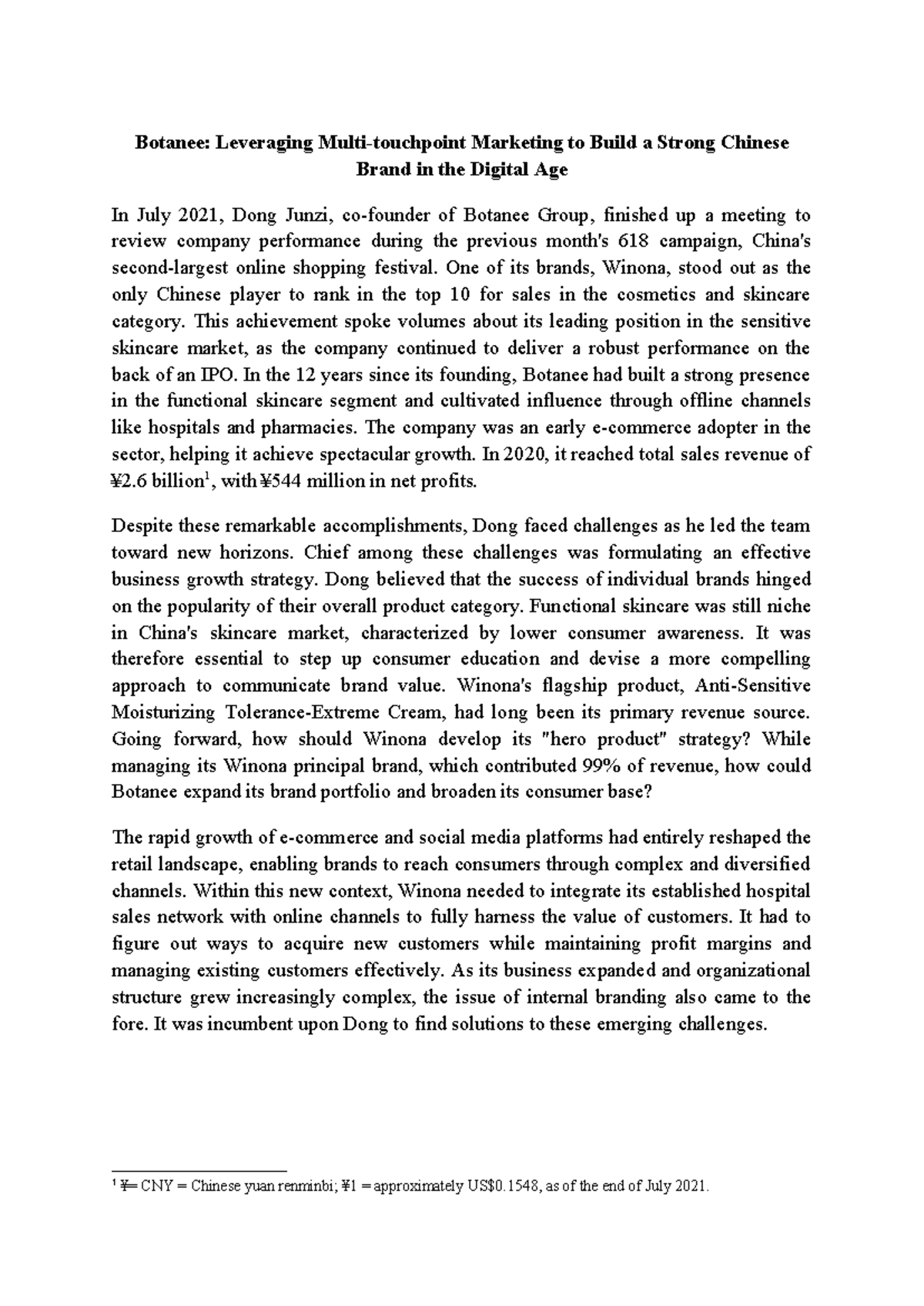 Chaua case2 TA-TV - Botanee: Leveraging Multi-touchpoint Marketing to ...