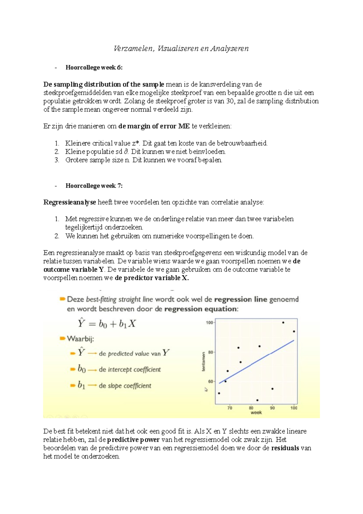 Verzamelen deel 2 - Samenvatting - Verzamelen, Visualiseren en ...