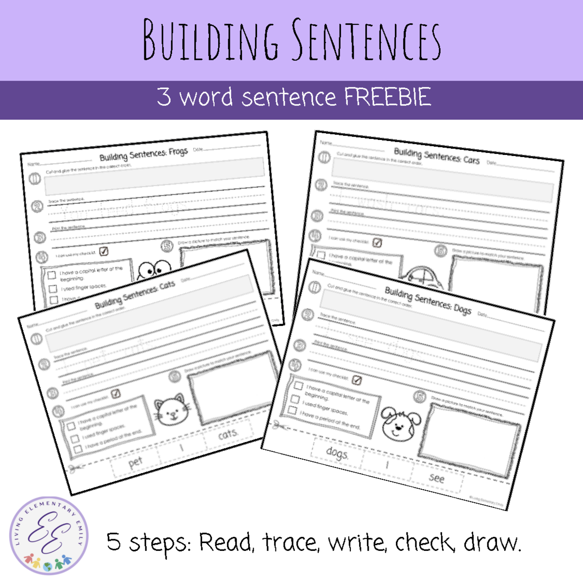 Building Sentences-1 - practiice - BUILDING SENTENCES 3 word sentence ...
