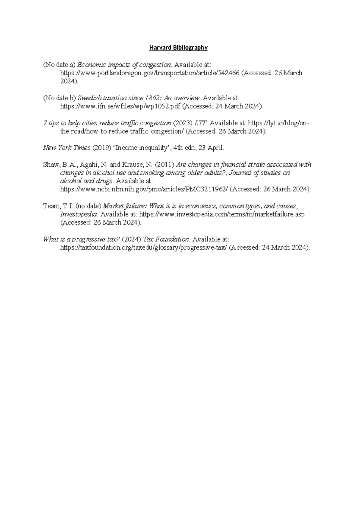 Harvard Bibliography - Available at: portlandoregon/transportation ...