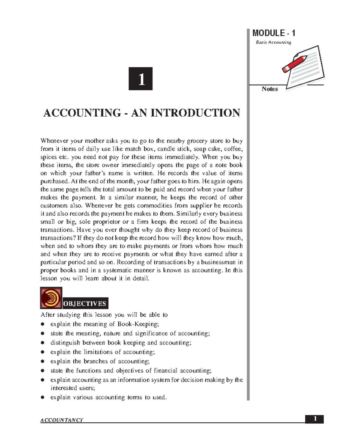 Accounting - An Introduction of accounting - MODULE - 1 Basic ...