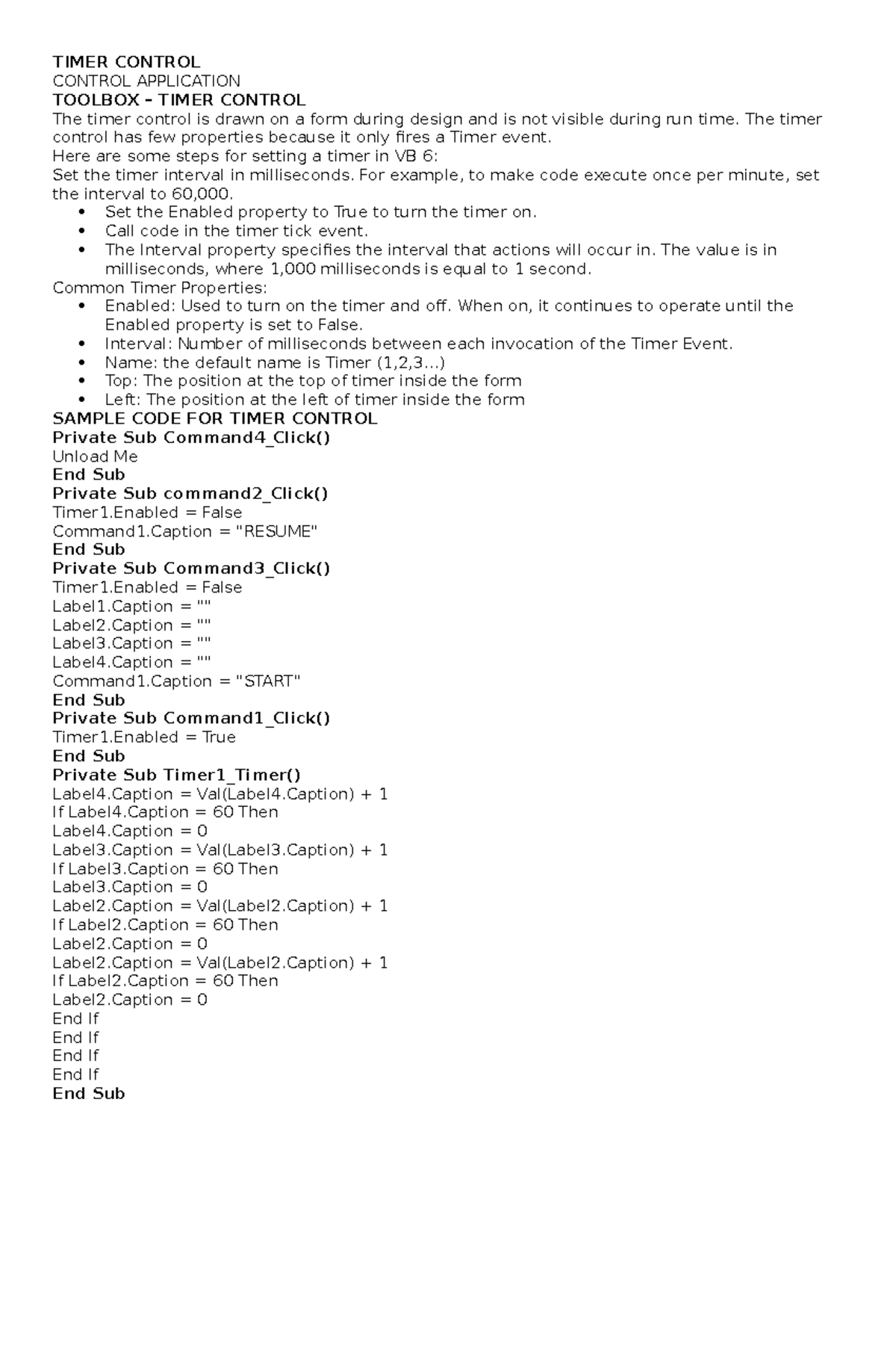 Timer Control Abc Timer Control Control Application Toolbox Timer Control The Timer 