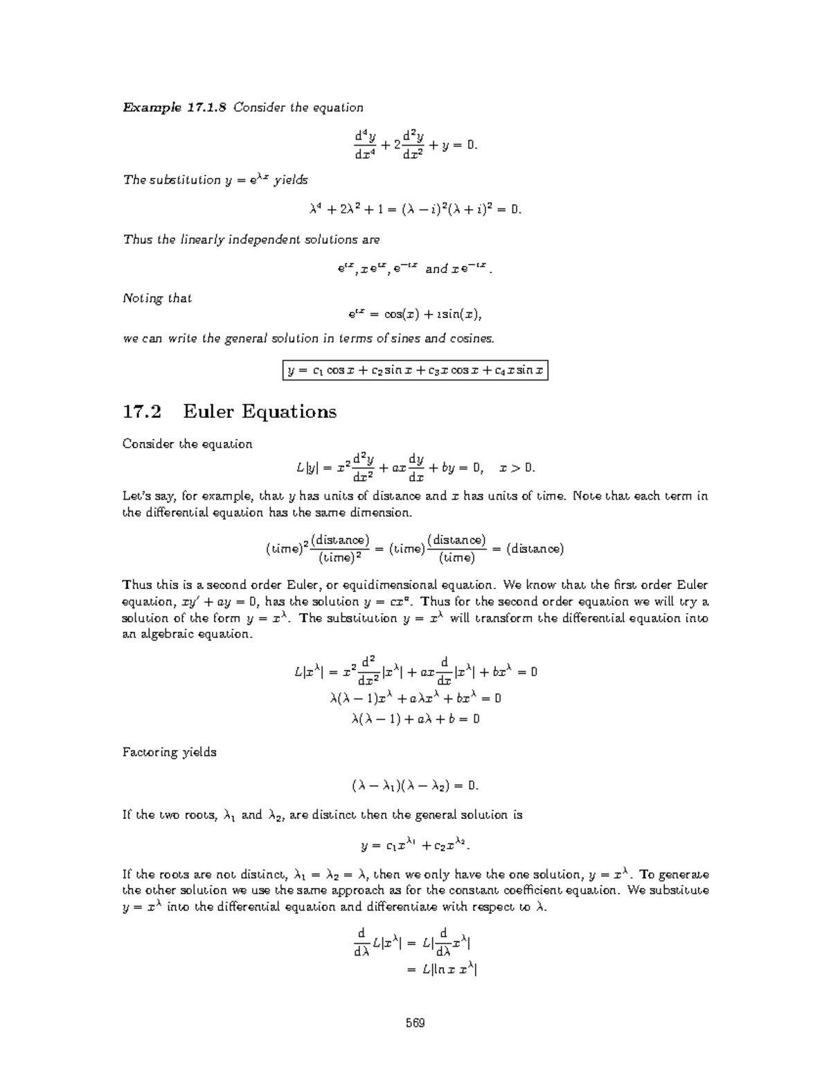 Ref MATH Adv Math Methods Sean Mauch-148 - Example 17.1 Consider the ...