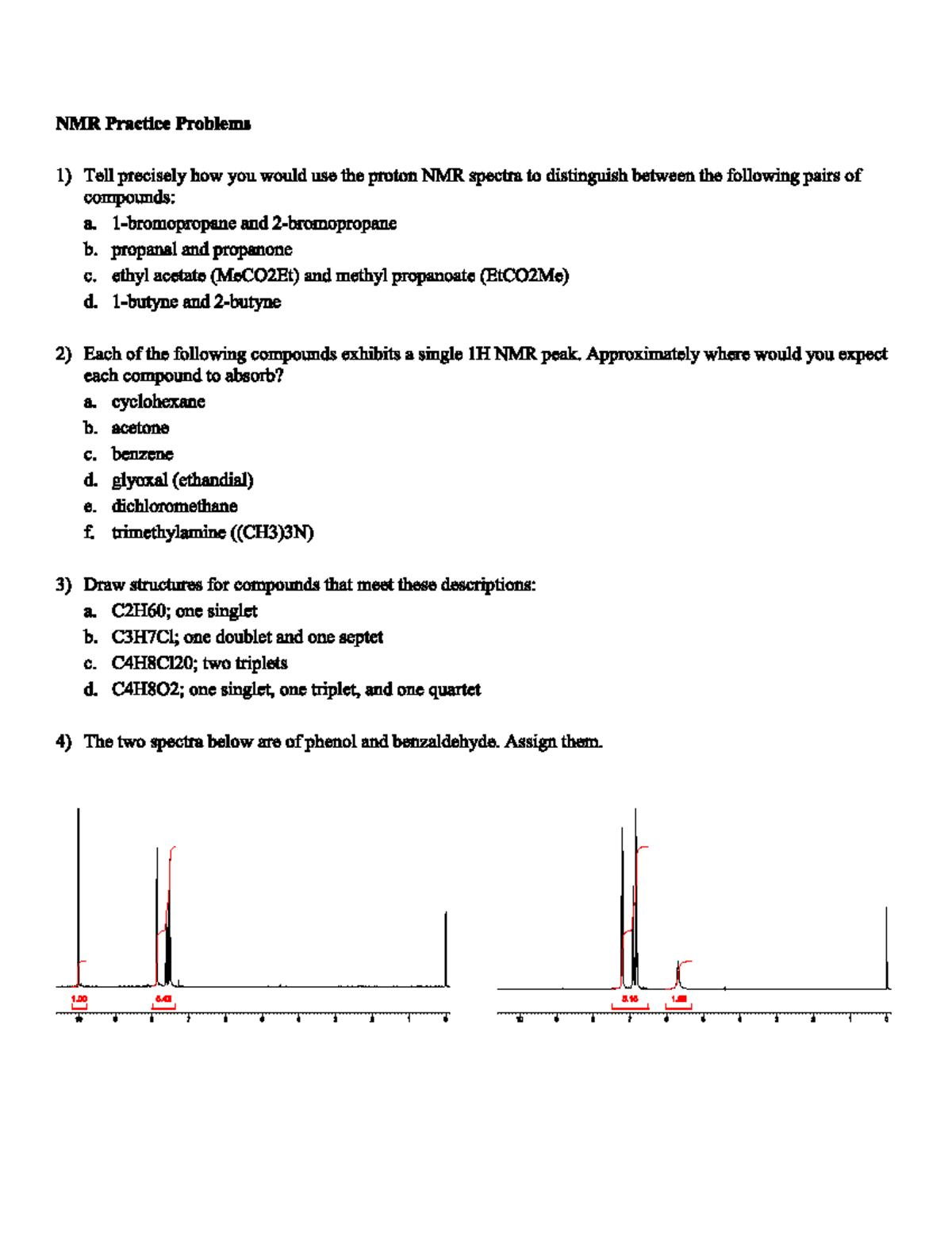 NMR Homework - structural analysis - Studocu