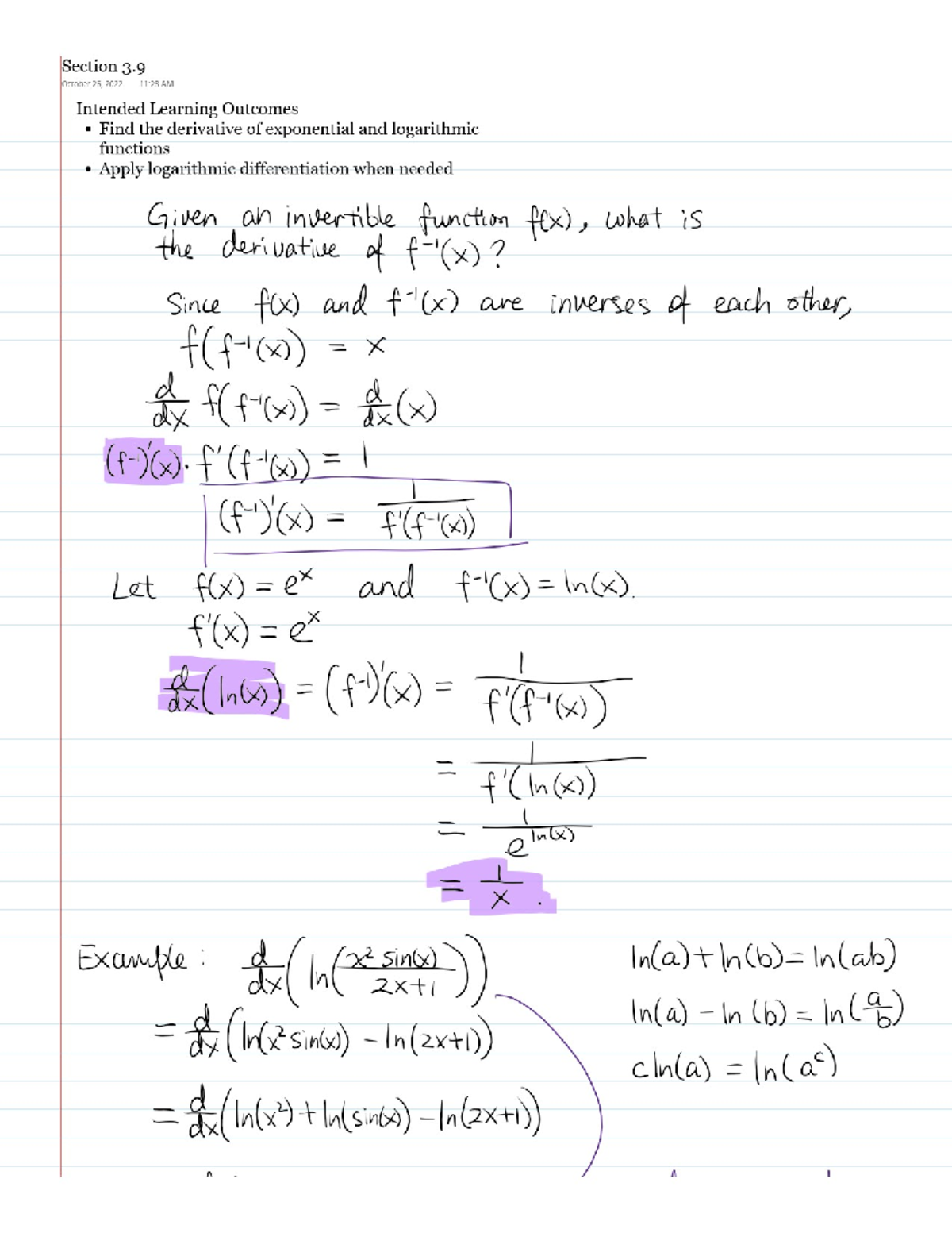 Section 3 - 3.9 notes - MATH 1500 - Studocu