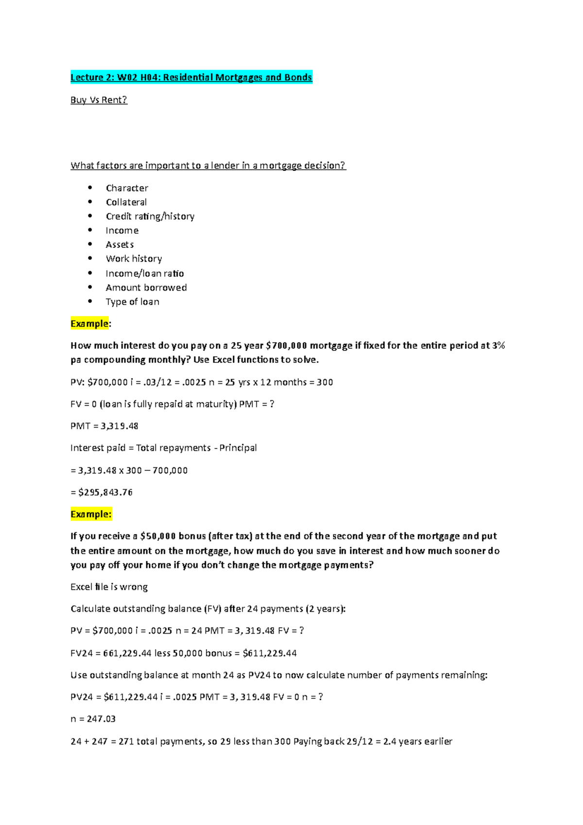 Lecture 2 - Applied financial decision making - Lecture 2: W02 H04 ...