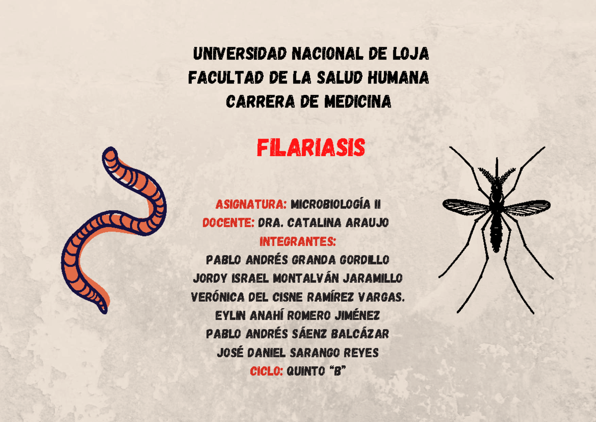Microbiología de las Filarias - filariasis cuadro sinóptico ...