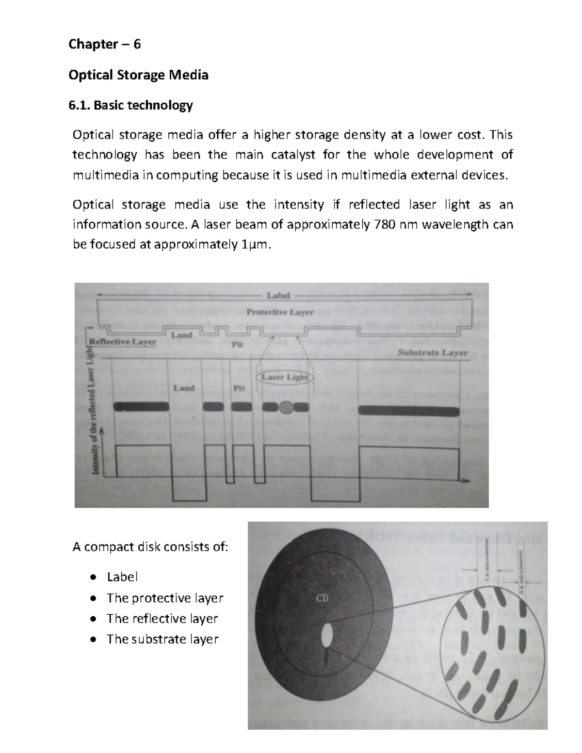 Ch-6 Optical Storage Media - Multimedia - PurbUniv - Studocu