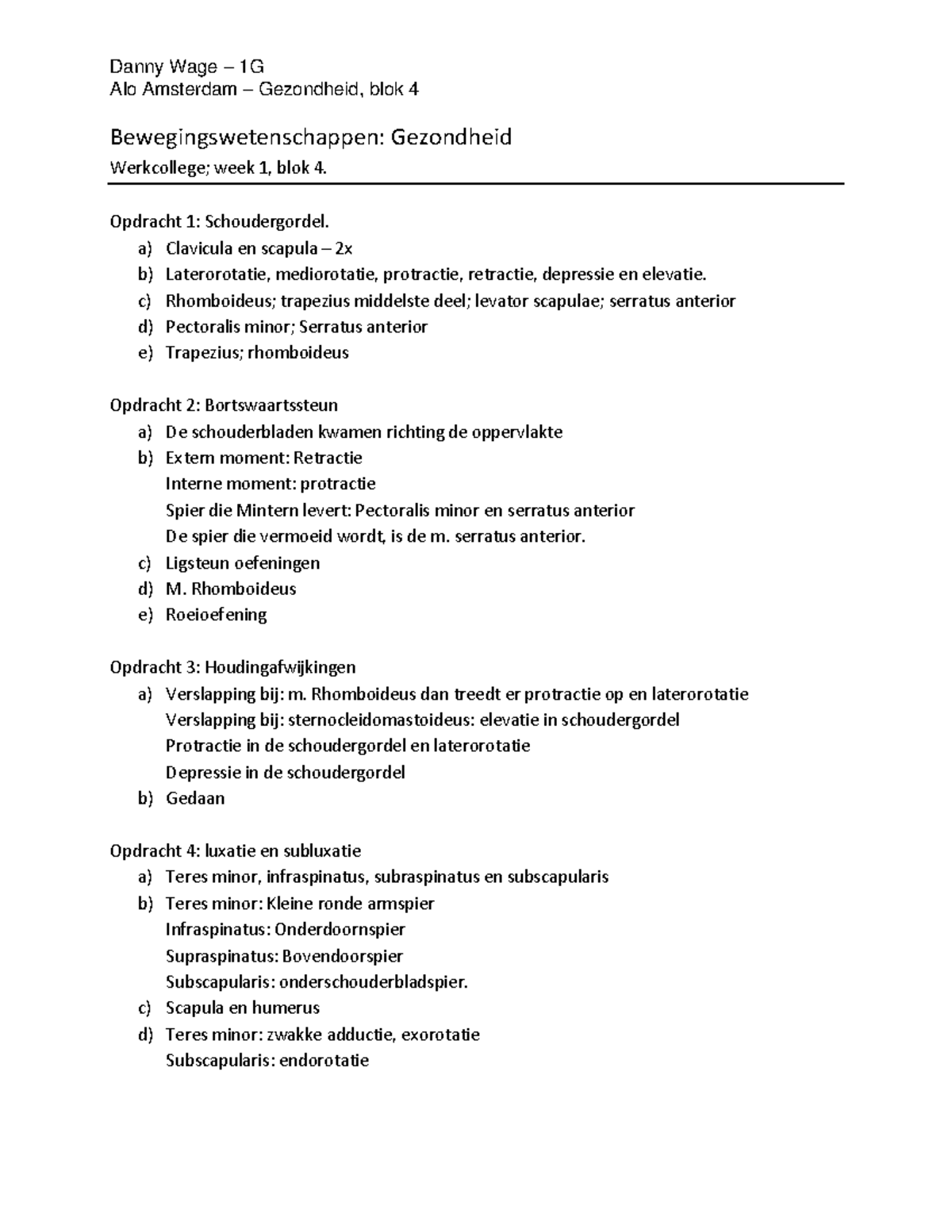 Samenvatting Gezondheid - Blok 4, Jaar 1 - Warning: TT: undefined function: 22 Warning: TT ...