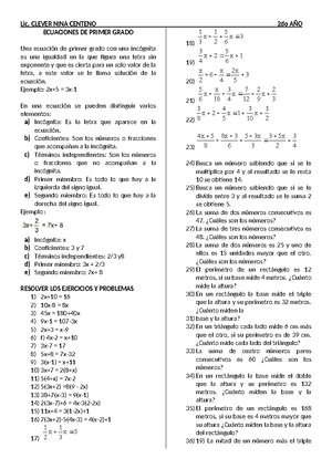 5° Desigualdades - matematica - MATEMATICAS - Lic . CLEVER NINA CENTENO ...