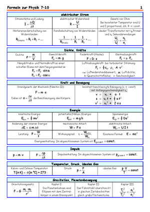 Physik II Formelsammlung - Satz von Satz von Stokes: Gesetz ...