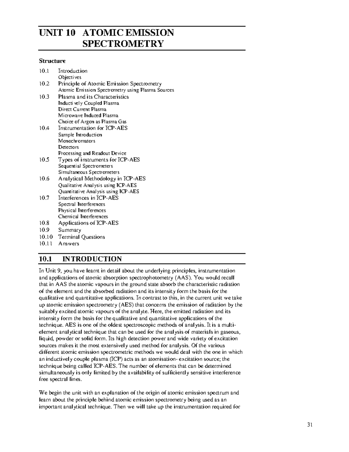 Unit-10 - asap - Atomic Emission UNIT 10 ATOMIC EMISSION Spectrometry ...