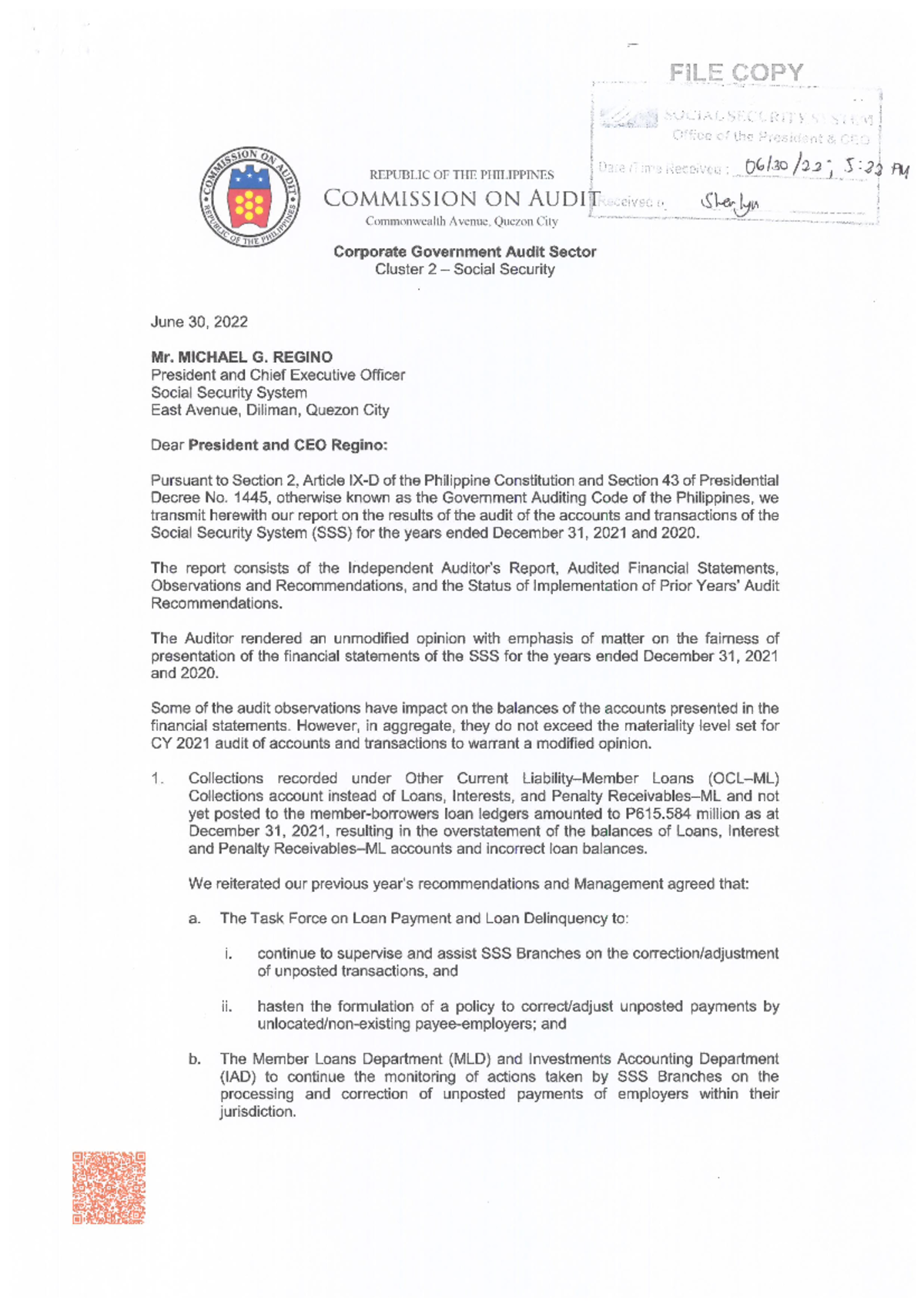 SSS2021Audited FS - Bank transfer yung payment first time home buyer ...