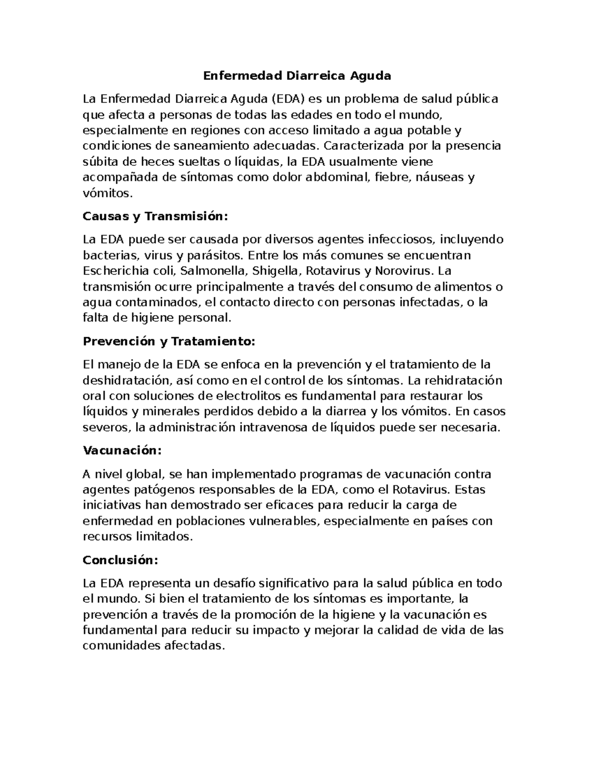 Eda - EDA - Enfermedad Diarreica Aguda La Enfermedad Diarreica Aguda ...