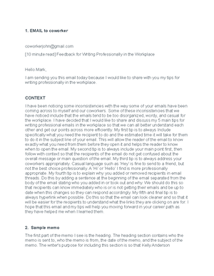 Eng 101 Bad memo - Example of what not to write in a professional memo ...